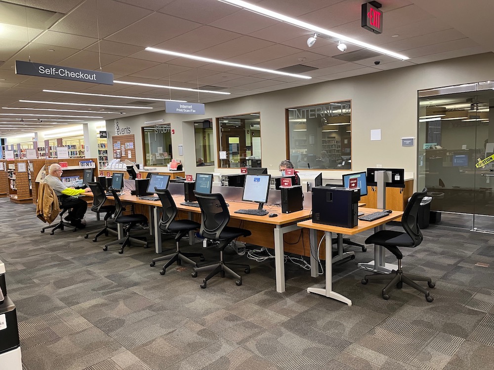 Computers, printing, copying, and scanning available during ...