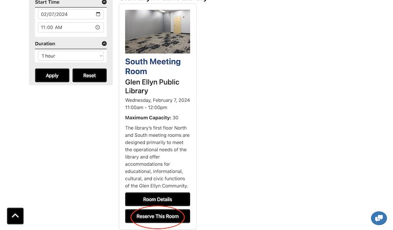 Room Reservations - Glen Ellyn Public Library