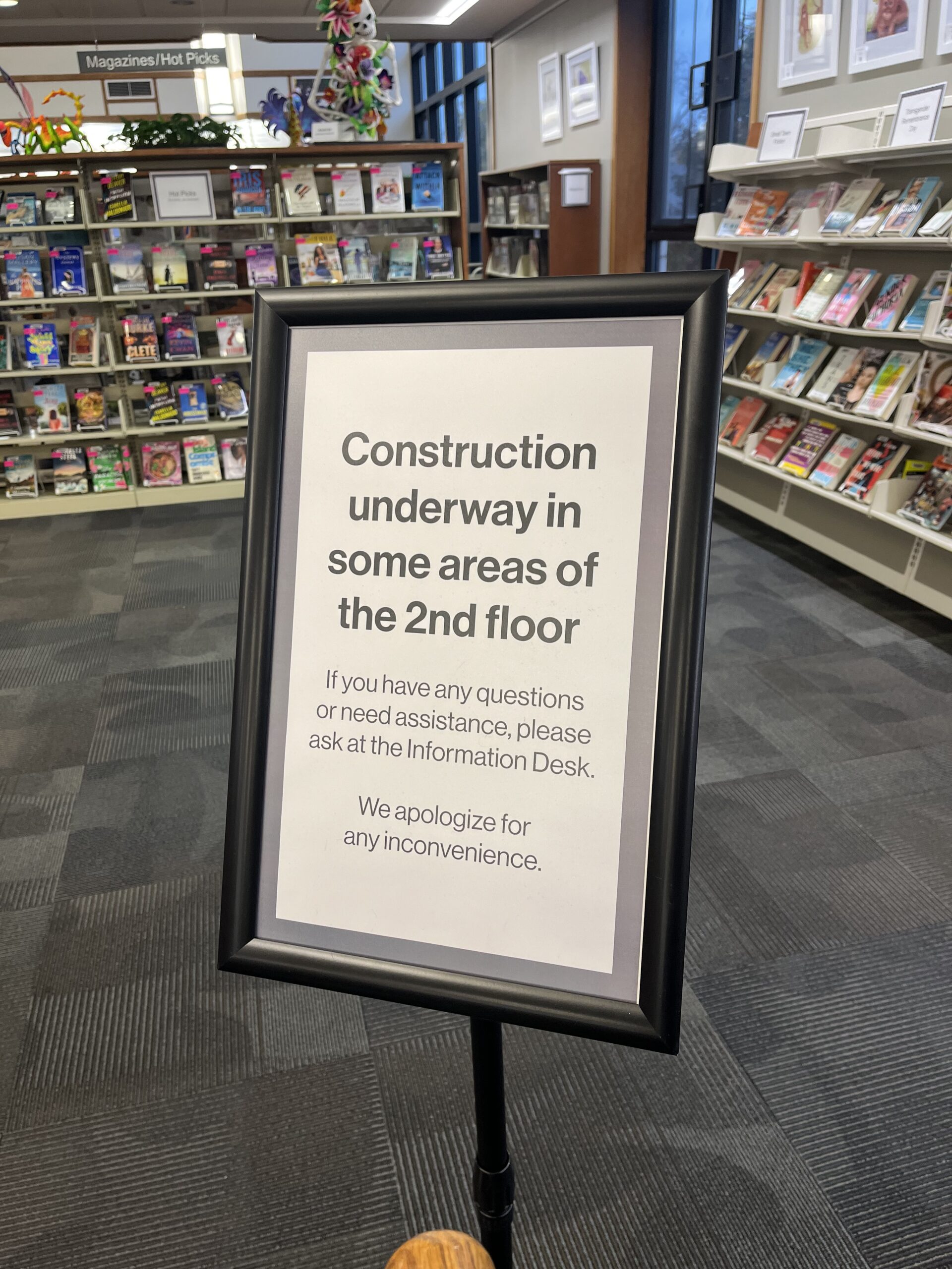 Lighting replacement to begin in the Fiction area on the 2nd floor ...